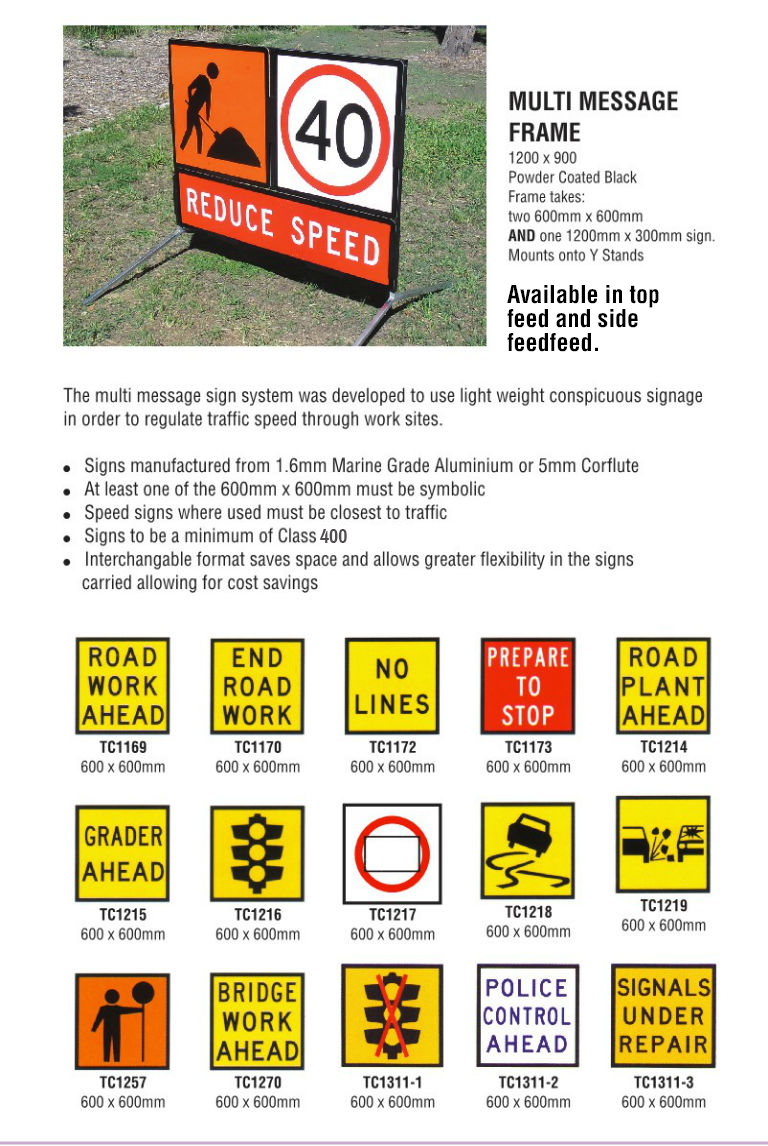 Multi Message Signs | Traffic Control Supplies Multi Message Signs | Traffic Control Supplies